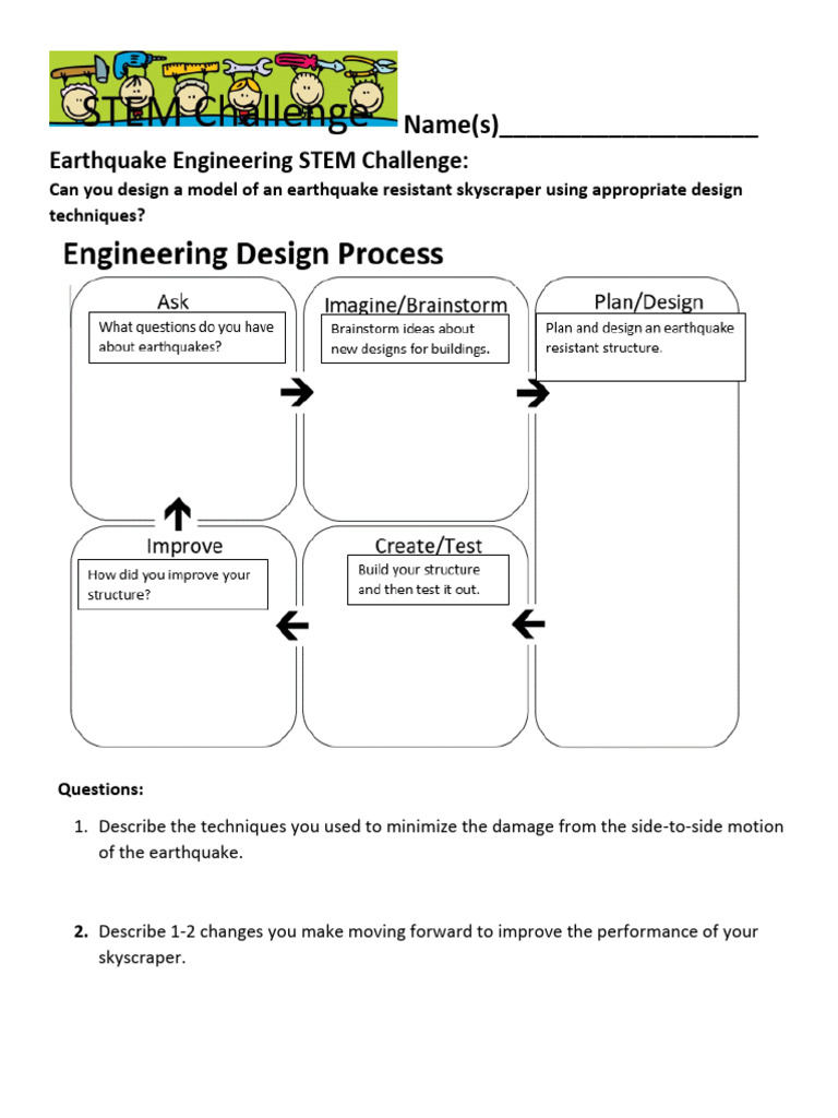 Earthquake Student Sheet | PDF | Art | Technology & Engineering