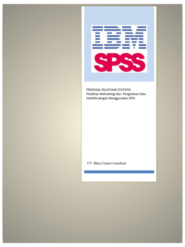 Proposal Pelatihan Statistik CV Muc | PDF