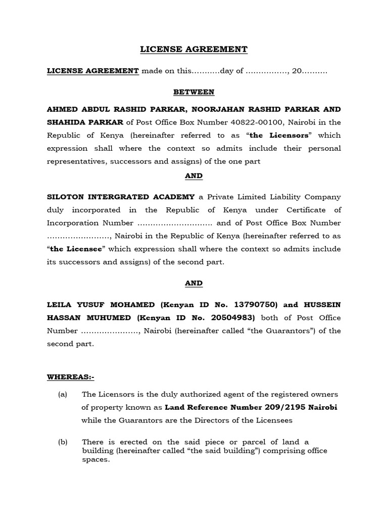 License Agreement Soliton Acadey DR Parkar 02072024 | PDF | License | Lease