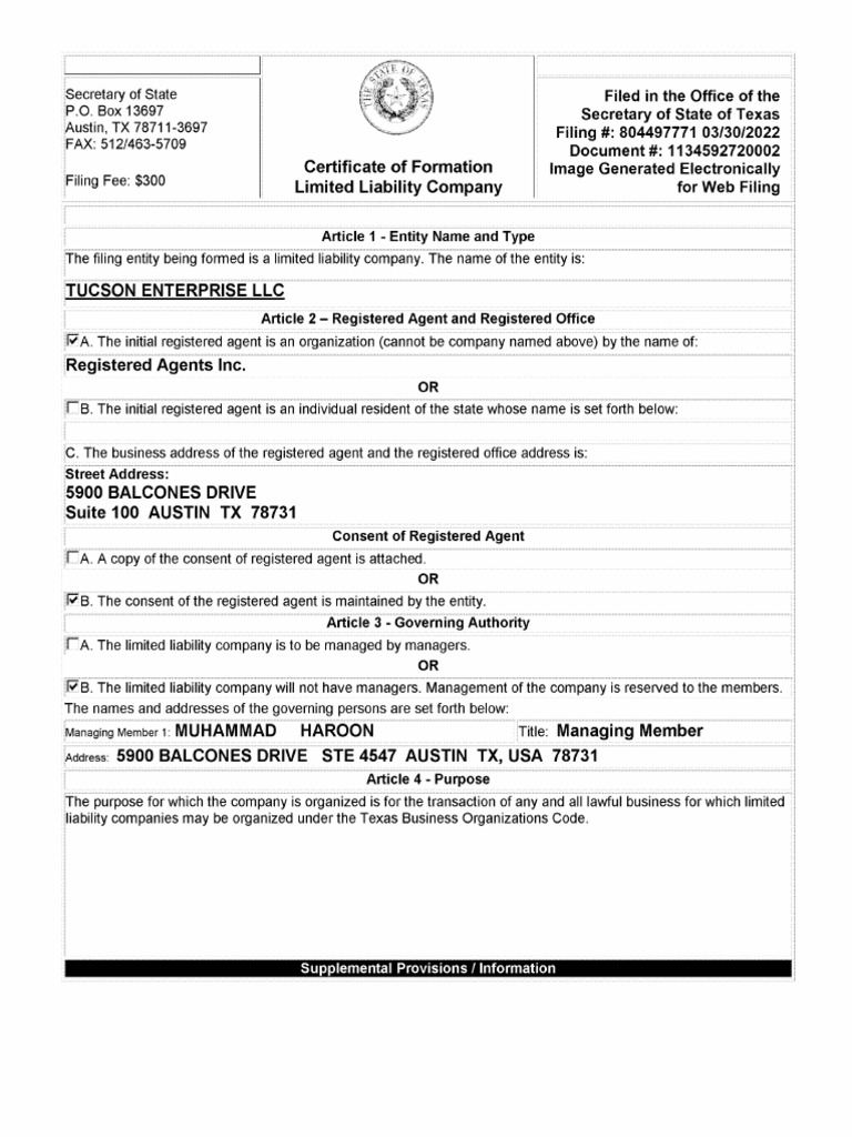 LLC Approval | PDF