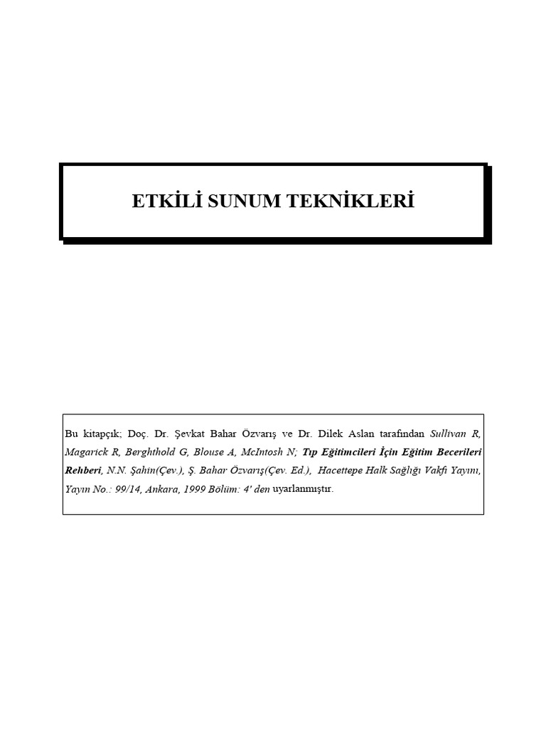 Etkili Sunum Pdf