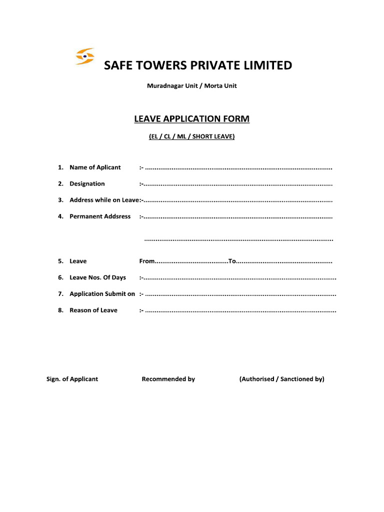 Leave Application PDF | PDF