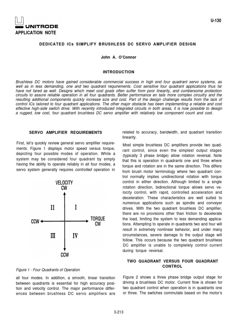 Dedicated Ics Simplify Brushless DC Servo Amplifier Design | PDF | Amplifier | Electronic Oscillator