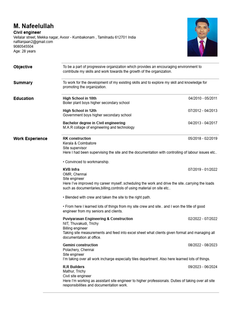 Resume - M. | PDF | Engineering