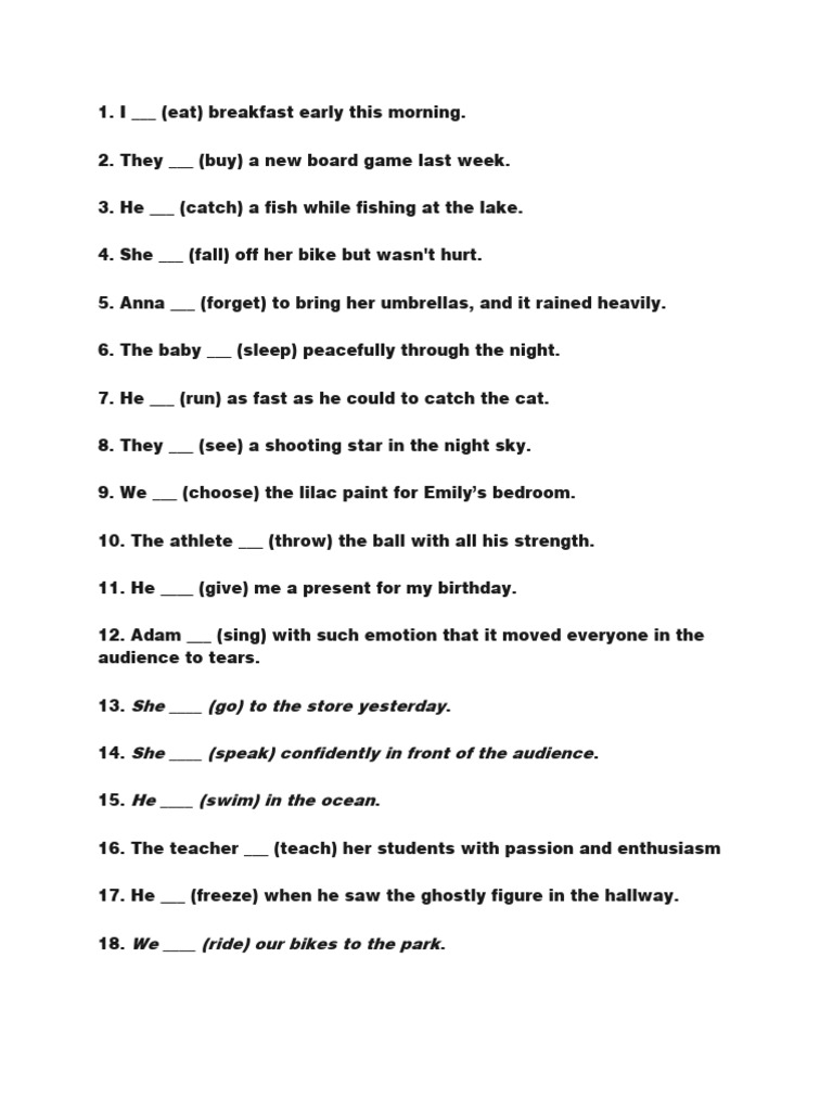 Contoh Kalimat Regular Dan Irregular | PDF