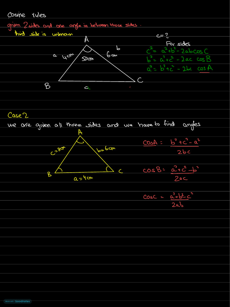 Maths Lecture - Cosine Rule - 28 July 2024 | PDF | Elementary ...