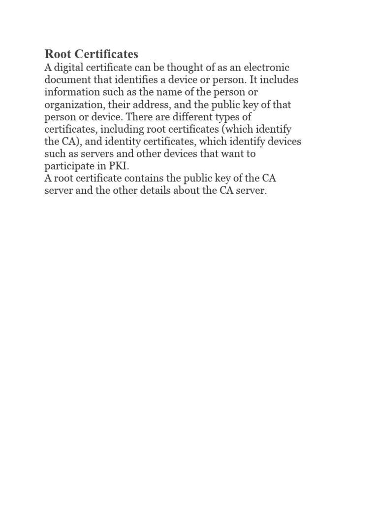 Root Certificates | PDF | Computers