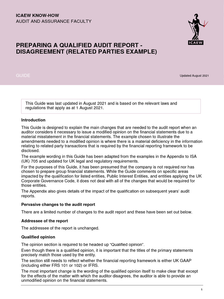 Qualified Audit Report Disagreement | PDF | Auditor's Report ... Qualified Audit Report Disagreement | PDF | Auditor's Report ...