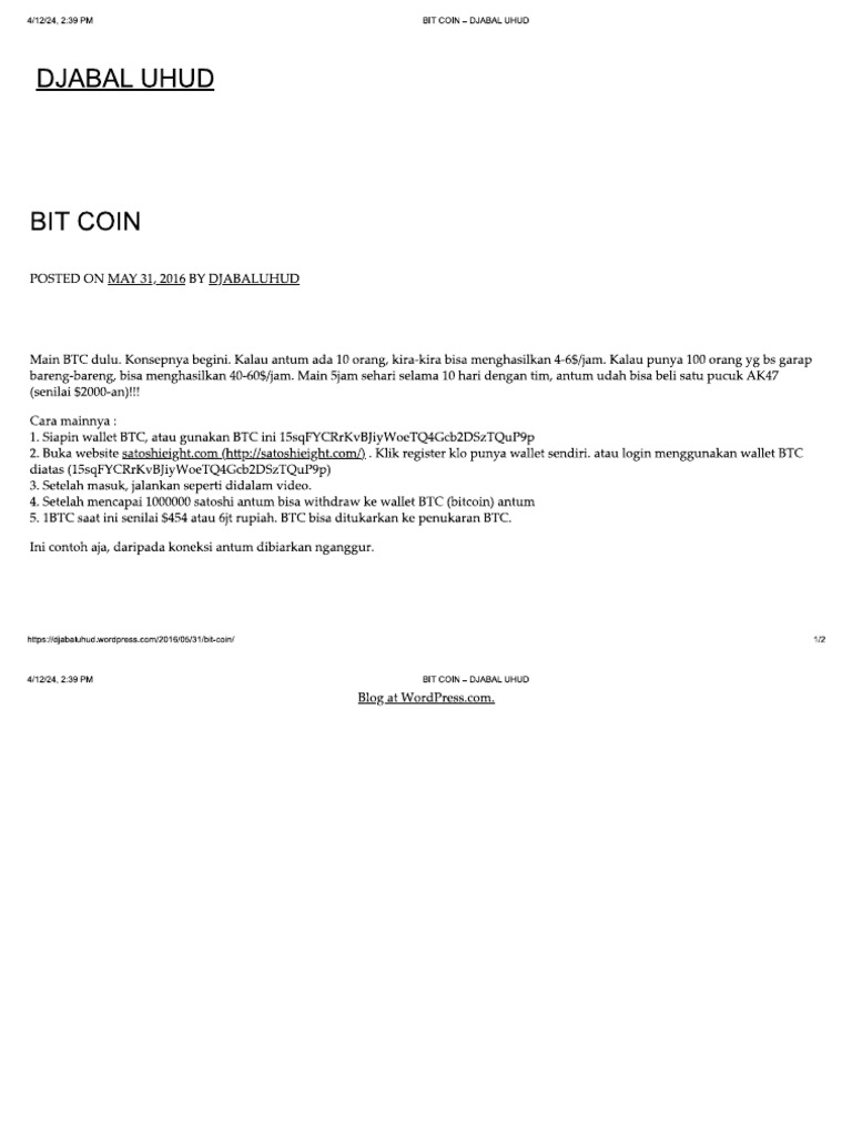Bit Coin | PDF