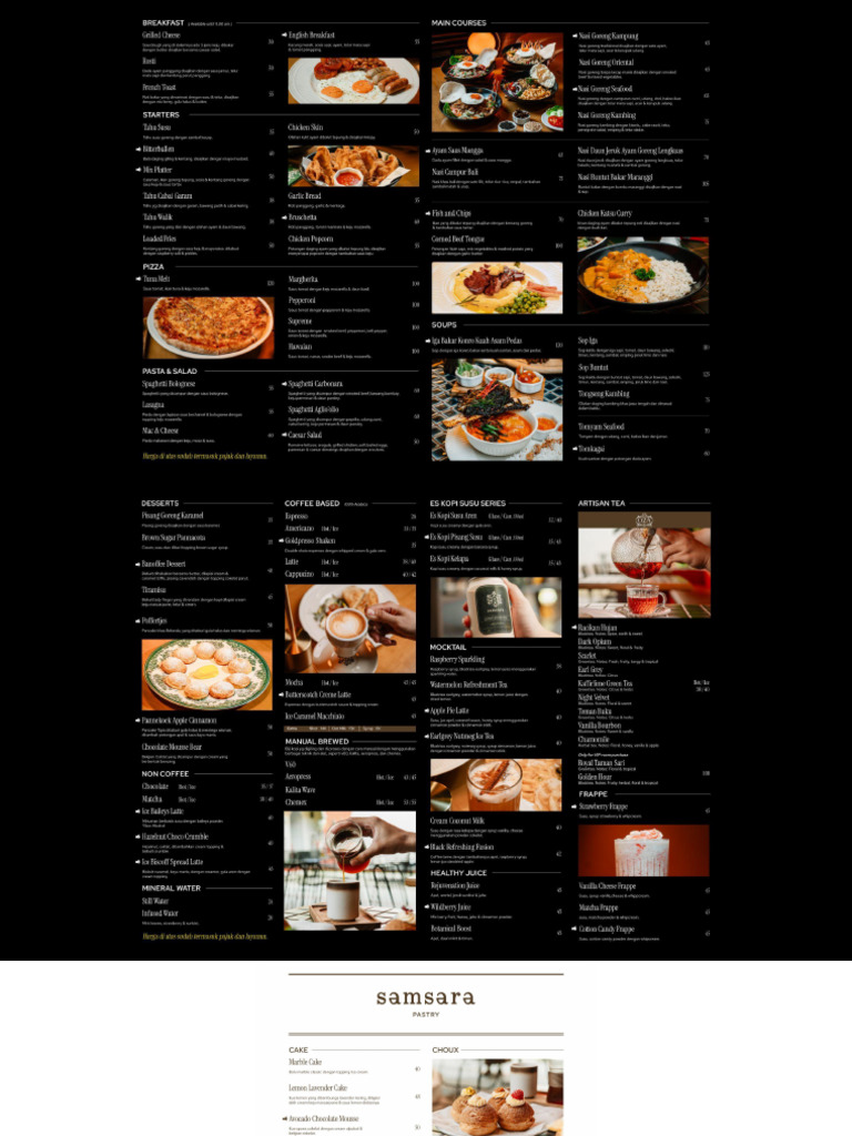 Samsara Menu | PDF