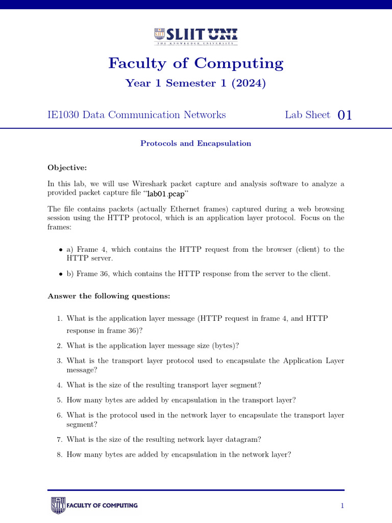 DCN - Lab - 1 07.00.21 | PDF | Science & Mathematics | Computers