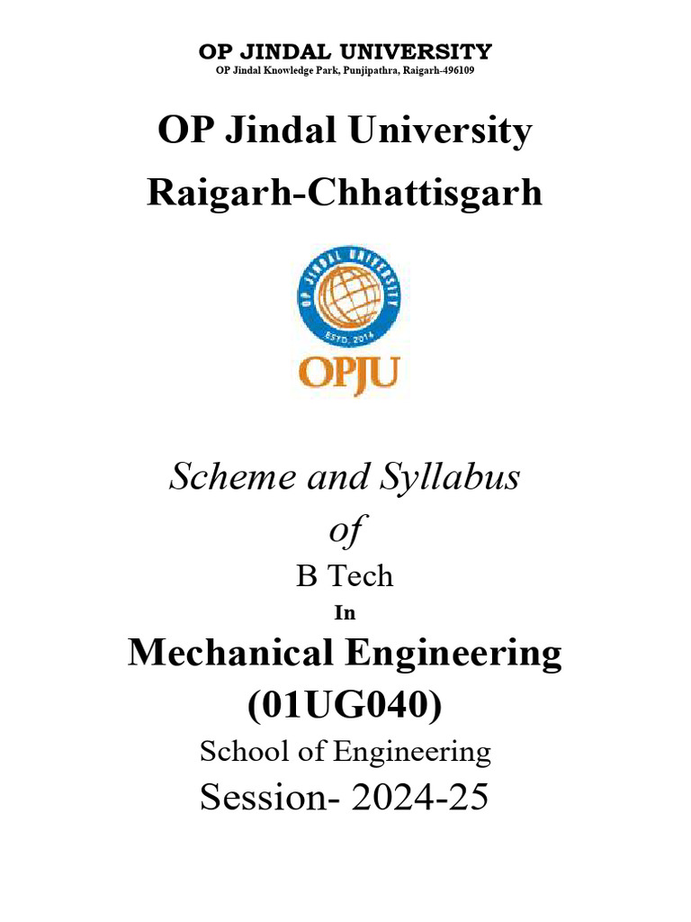 B.Tech Mechanical Engineering Syllabus 2024 | PDF | Entropy | Bending