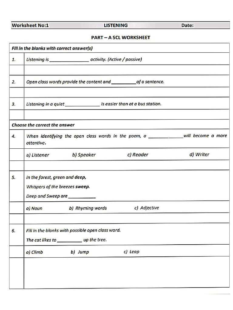 Worksheet 1 | PDF