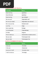 Different Types of Greetings in Hausa | PDF | Self-Improvement