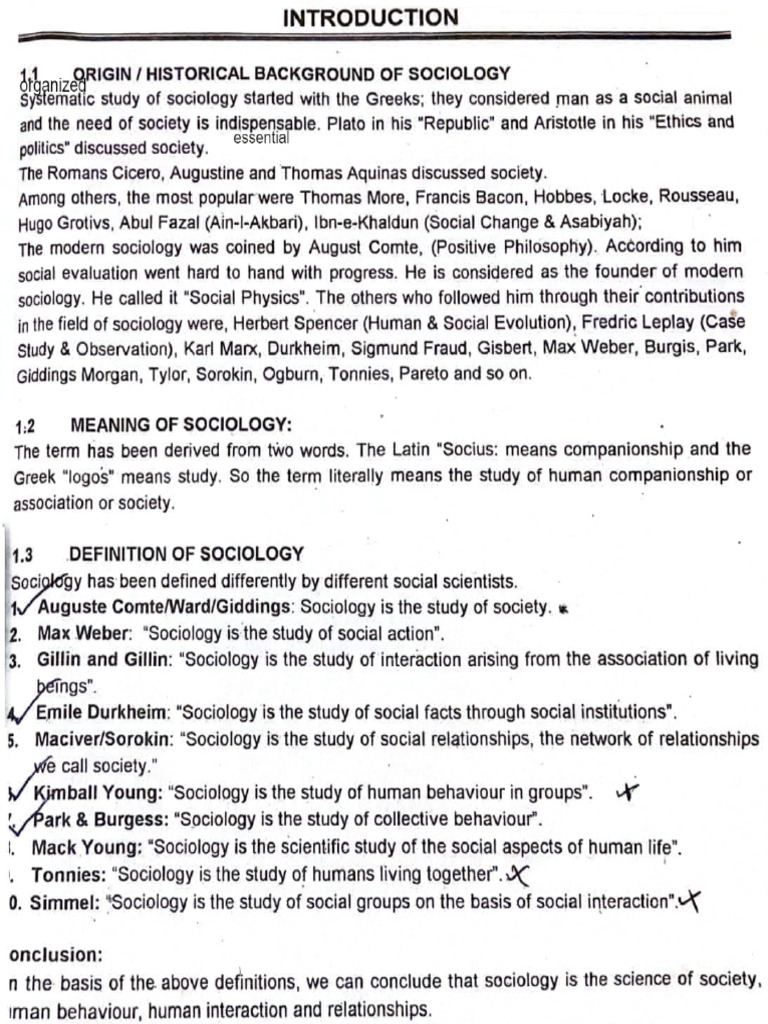 Sociology Notes | PDF