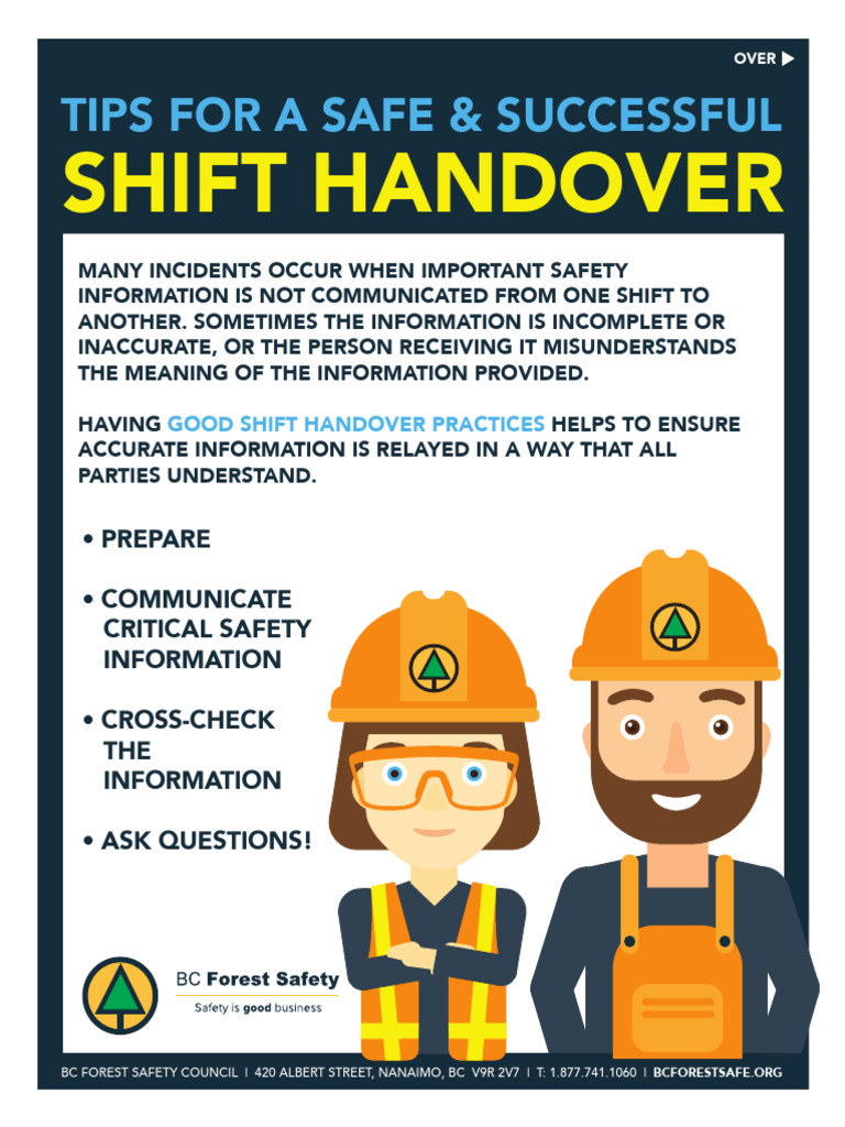 BCFS 8.5x11 ShiftHandover V1 | PDF | Communication