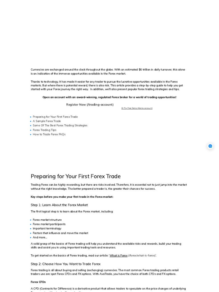How To Trade Forex Beginner's Step-By-step Guide | PDF | Contract For ...