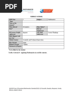 MYP Maths E Assessment Standard 2022 | PDF