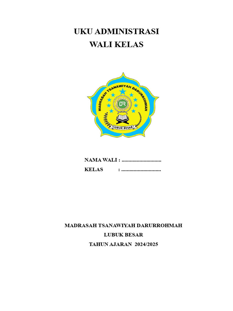 Buku Administrasi Wali Kelas | PDF