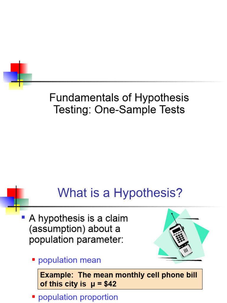 One-Sample Hypothesis Testing Basics | PDF | Null Hypothesis | Hypothesis