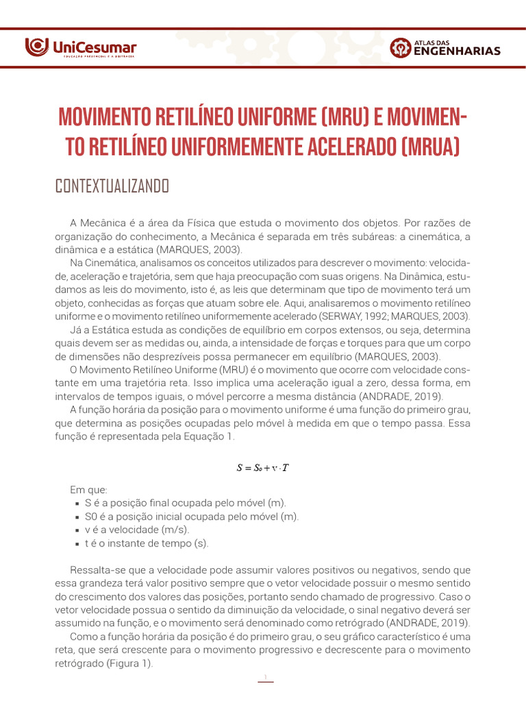 Mru Mrua | PDF | Velocidade | Cinemática