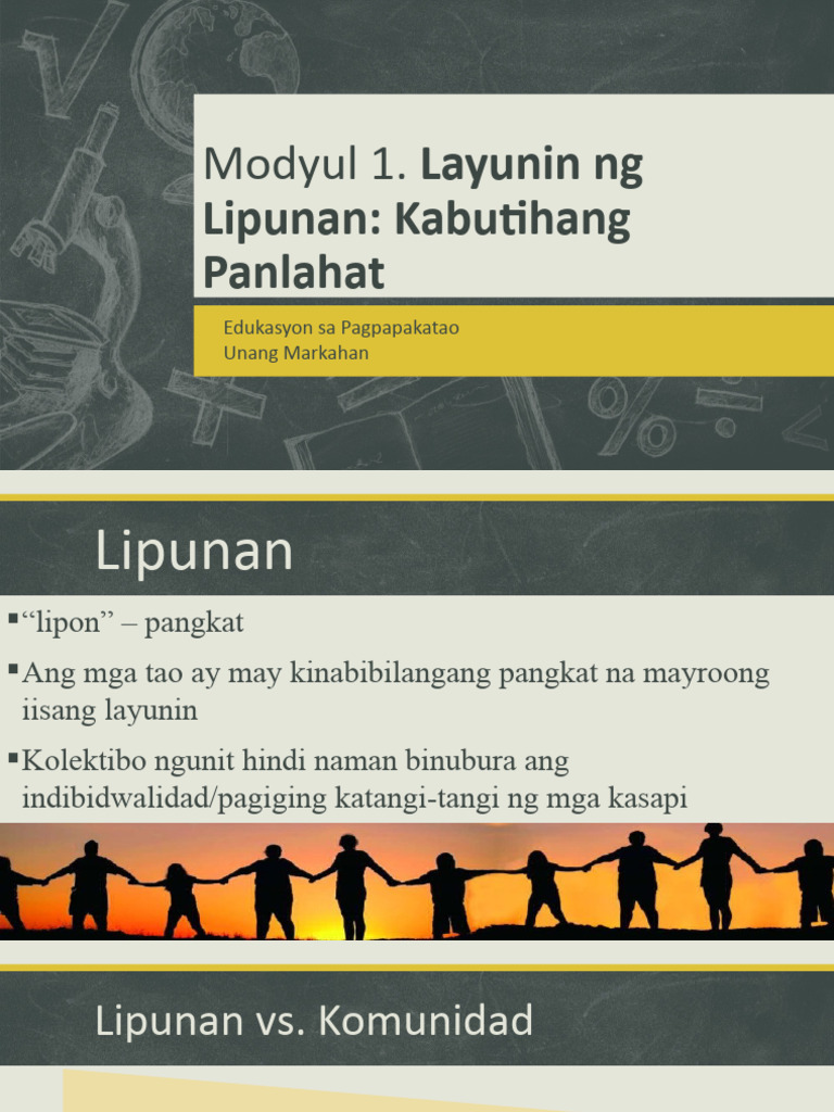 Modyul1 Layunin NG Lipunan Kabutihang Panlahat | PDF