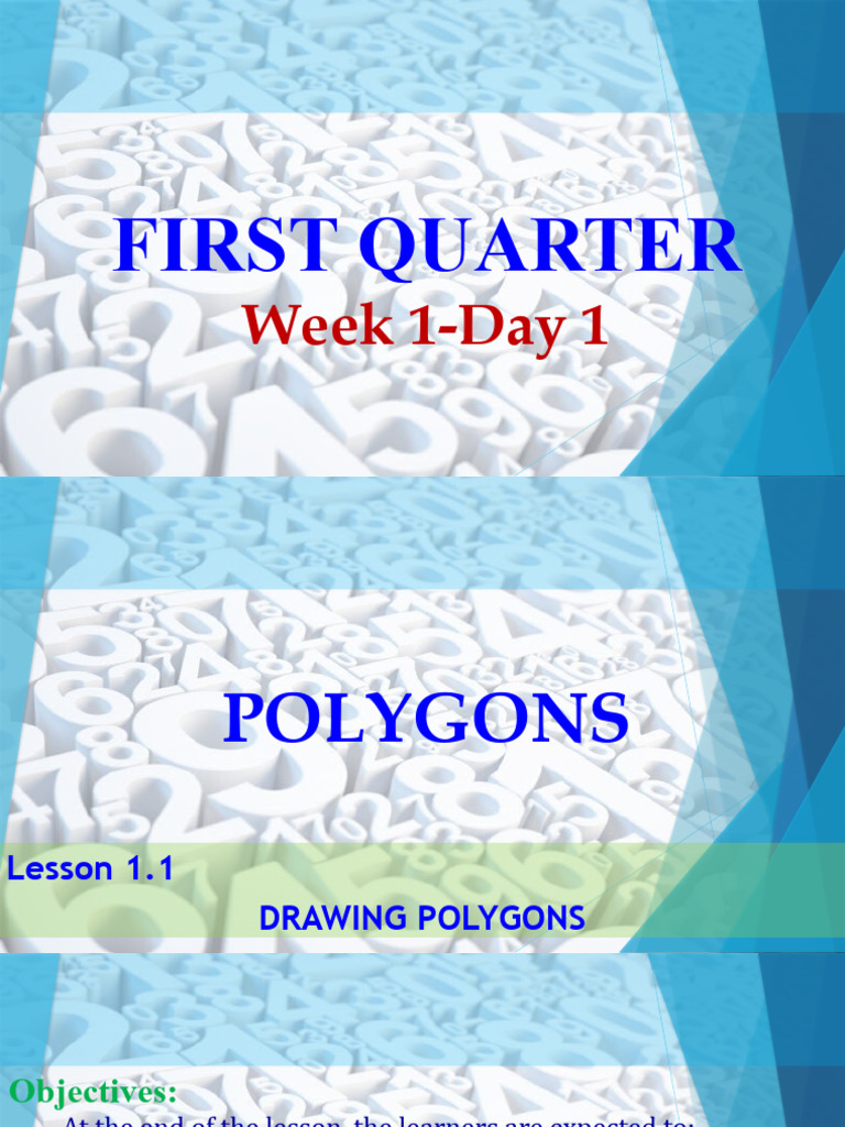 Q1-Wk1-Lesson-1.1-DRAWING POLYGONS Day 1 | PDF | Polygon | Triangle