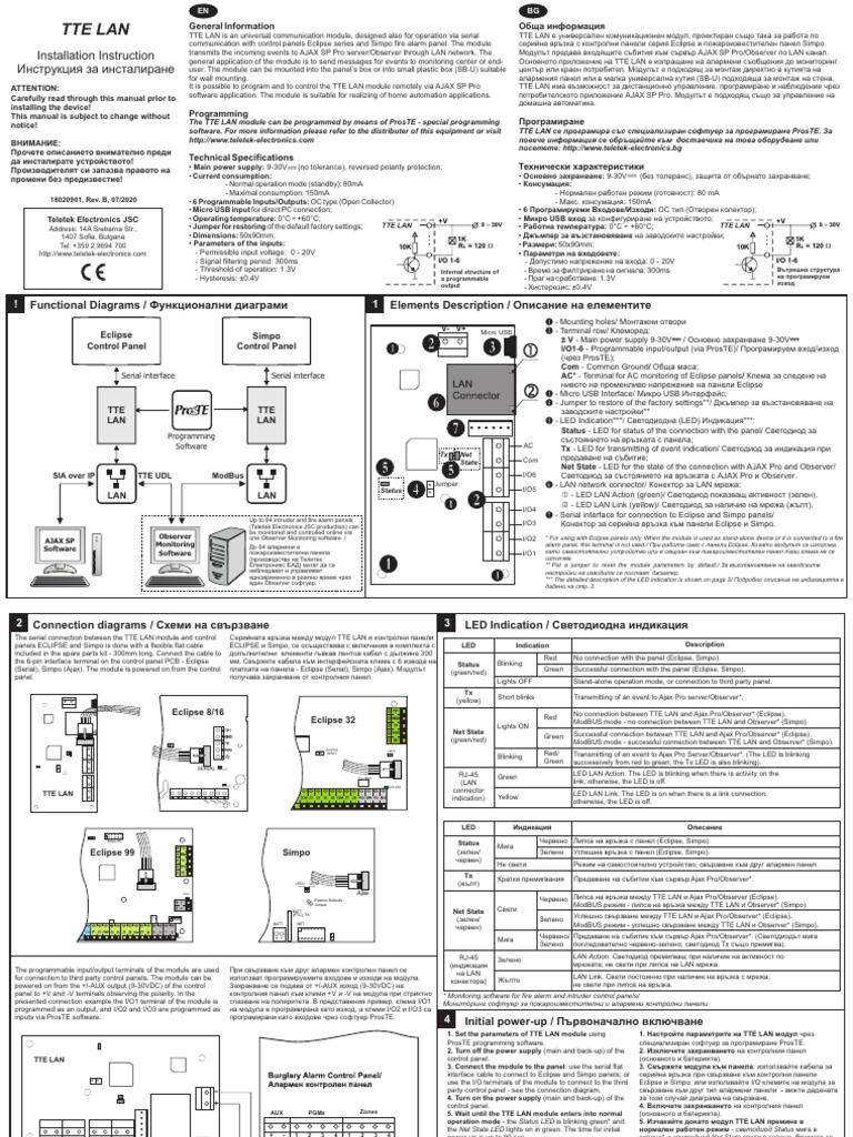 18020901-TTE LAN Installation-Manual EN BG RevB 072020-1 | PDF