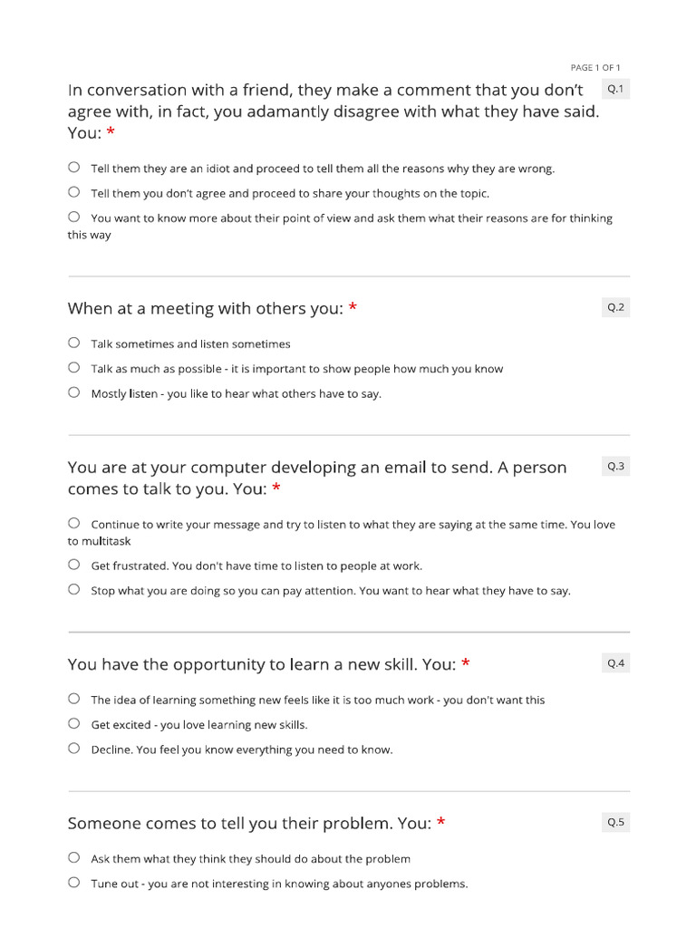 Institute of Curiosity Quiz | PDF