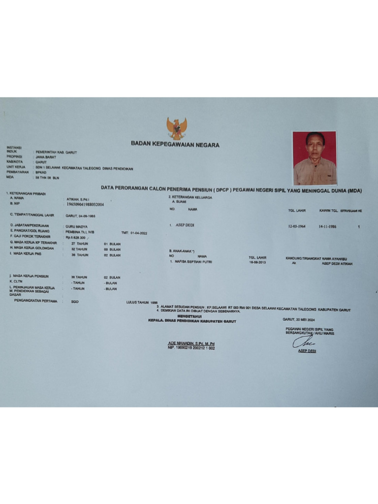 Data Asep Dedi | PDF