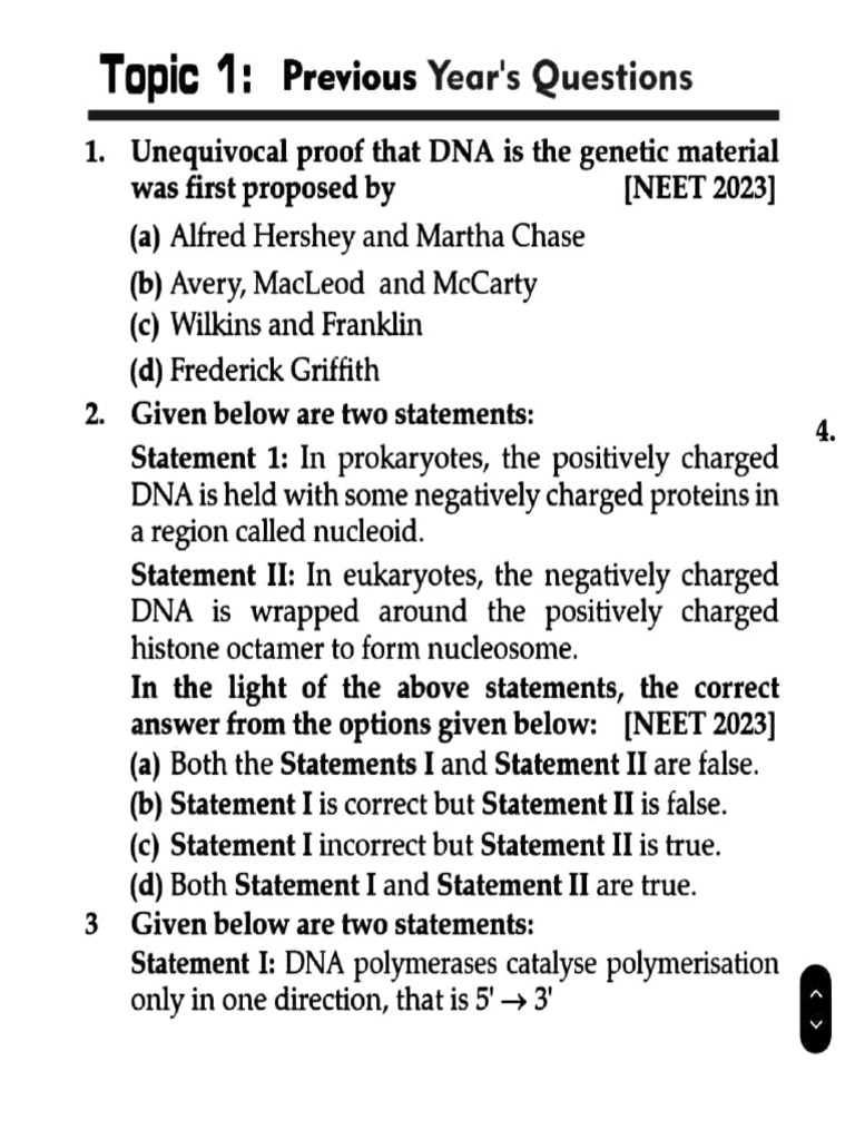 Molecular Basis of Inheritance Assignment - 240723 - 182757 | PDF | Dna ...