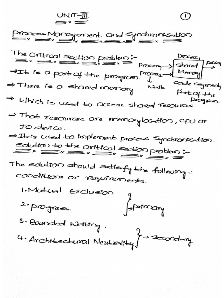 OS Unit-III Notes | PDF