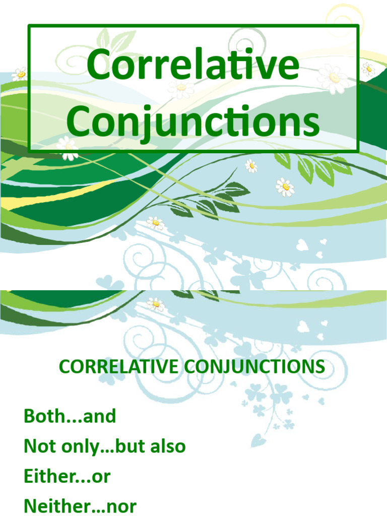 Correlative Conjunctions | PDF | Linguistics | Syntax