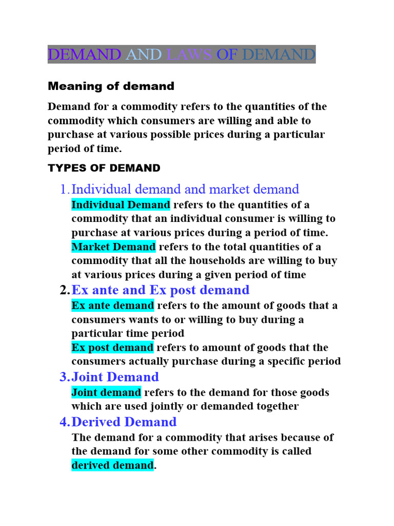 Demand and Laws of Demand | PDF | Demand | Goods