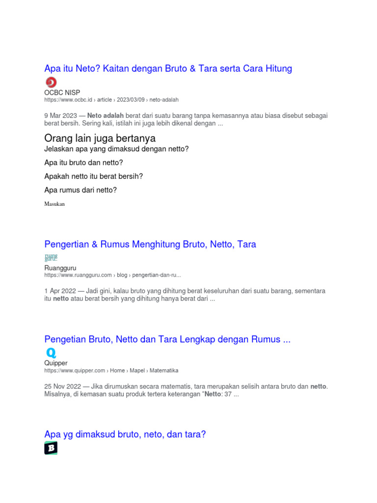 Apa Itu Neto | PDF