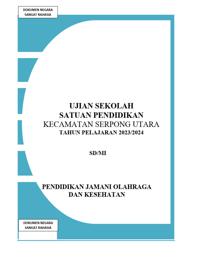 Naskah Soal US-PKN | PDF