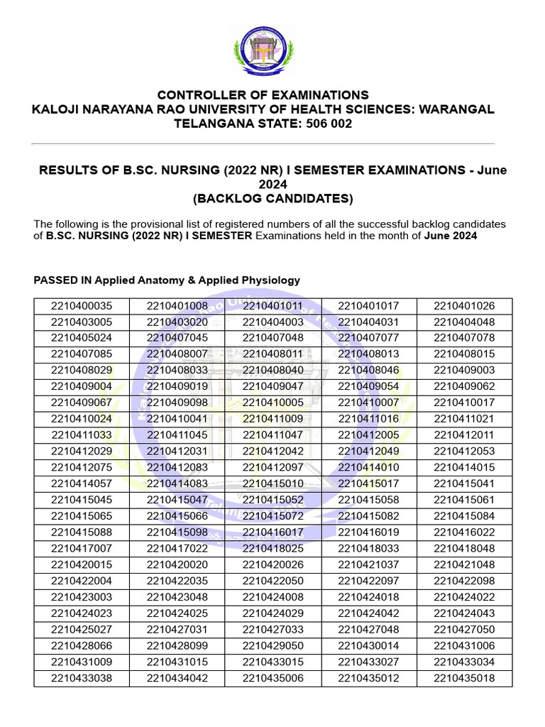 20240803101932results of BSC Nursing (New Regulations) First Semester Examinations - June 2024 ...