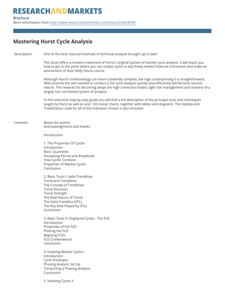 Mastering Hurst Cycle Analysis | PDF | Credit Card