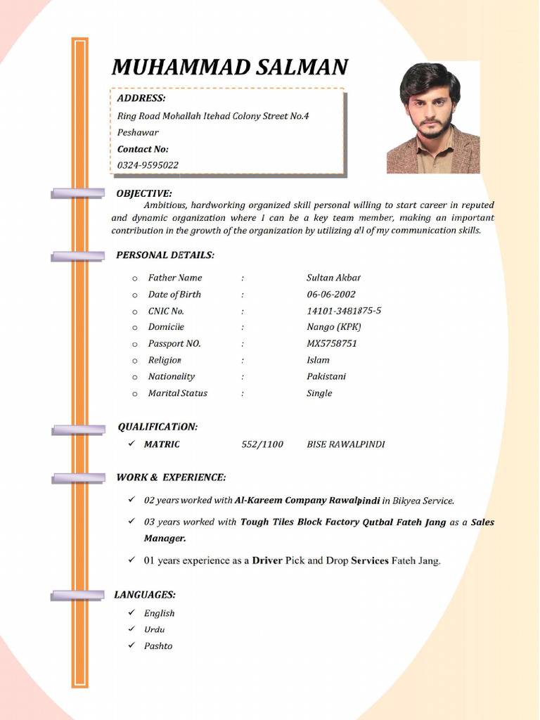 Muhammad Salman cv | PDF