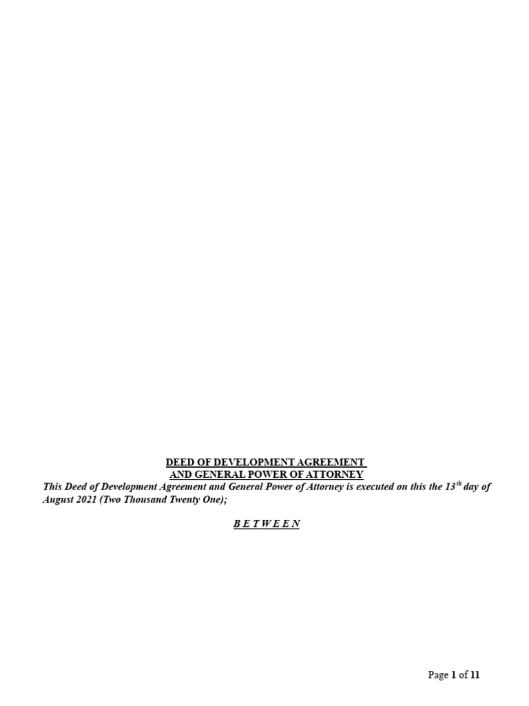 Development Agreement Sample 2 | PDF | Lease | Conveyancing