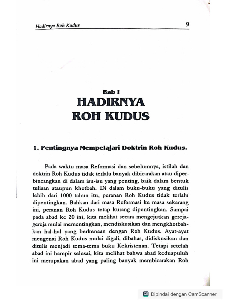 Hadirnya Roh Kudus | PDF