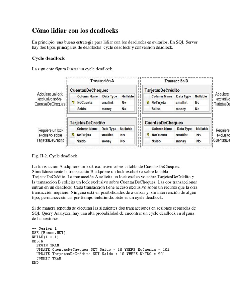 Deadlocks | PDF | SQL | Gestión de datos