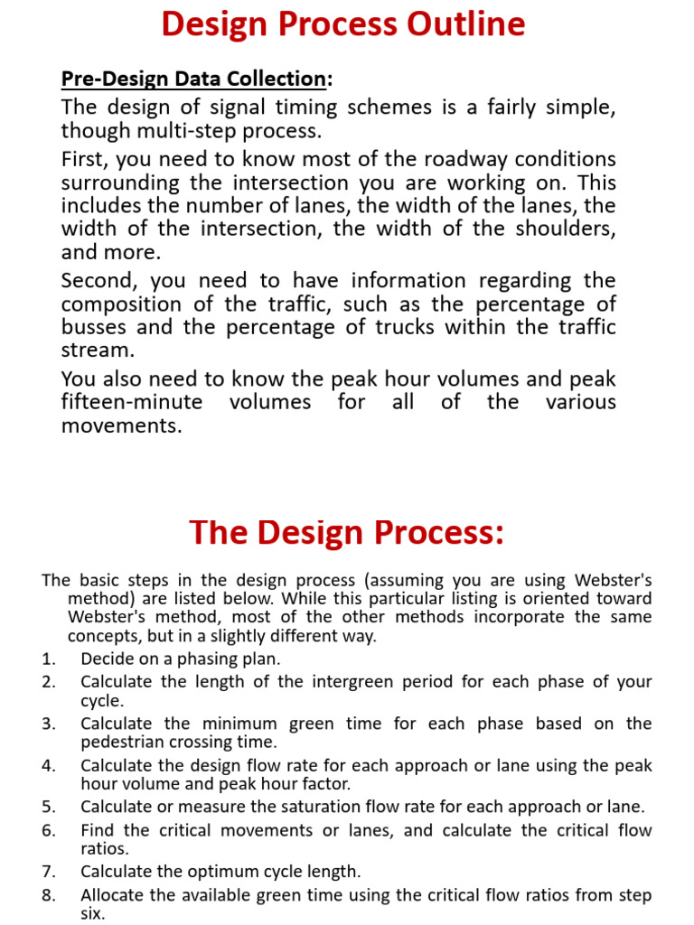 6- Design Process Outline | PDF | Traffic | Intersection (Road)