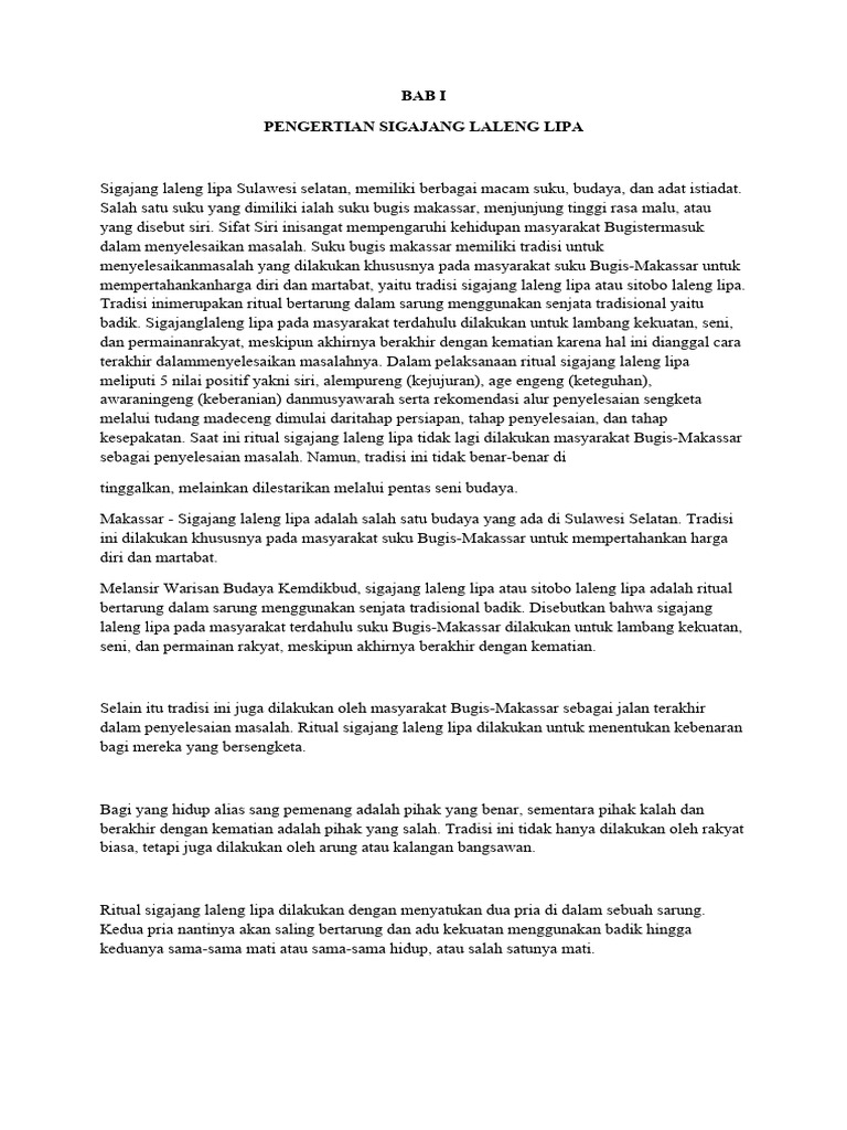 Sigajang Laleng Dipa | PDF