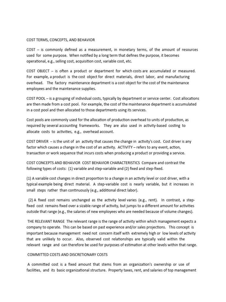 COST TERMS, CON-WPS Office | PDF | Regression Analysis | Least Squares