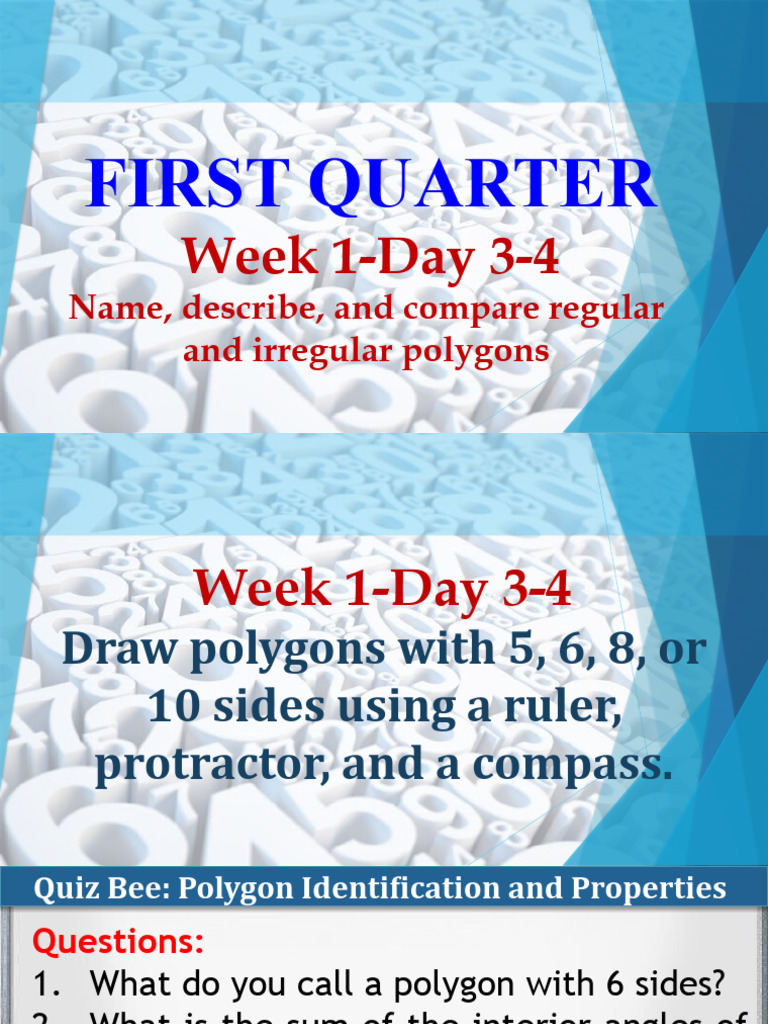 Q1-Wk1-Lesson-1.1-DRAWING POLYGONS-day 3-4 | PDF | Polygon | Circle