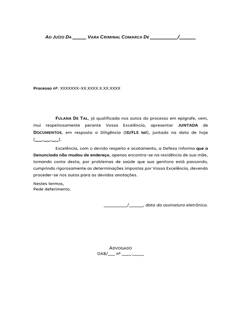 Modelo de Juntada de Documento | PDF | Direito