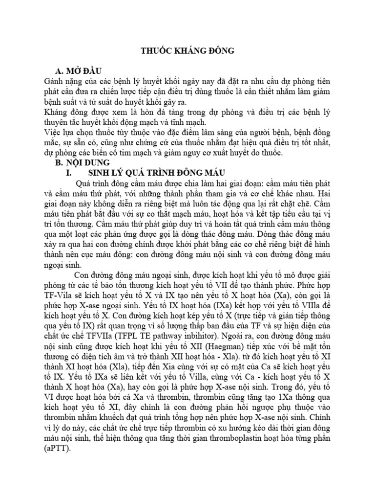 CHUYÊN ĐỀ Kháng Đông | PDF