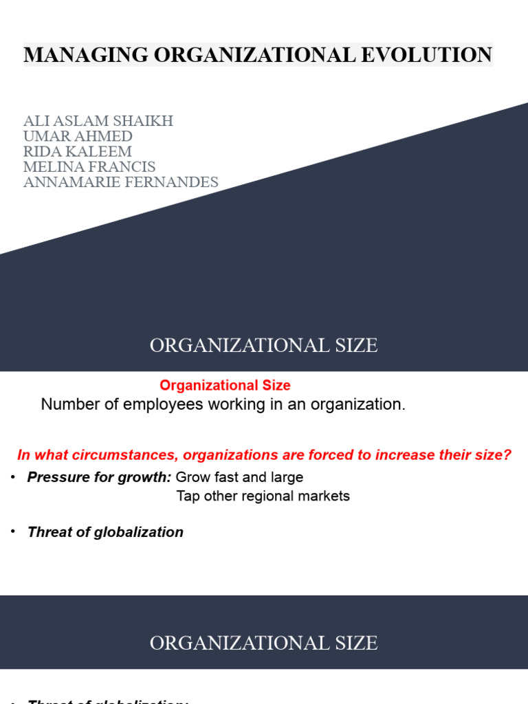 Managing Organizational Evolution | PDF | Market (Economics ...