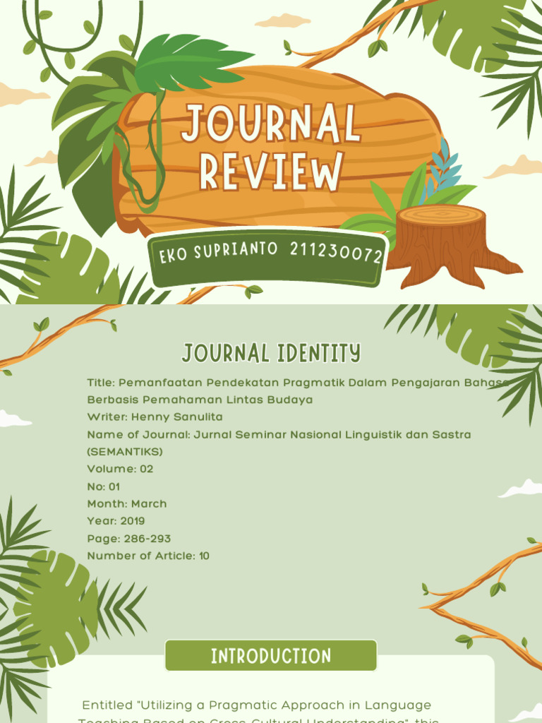Journal Review 8 - Eko Suprianto - 211230072 | PDF | Language ...